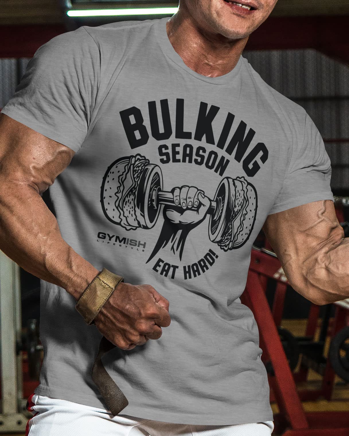 Bulking Season Gym Shirt, Motivational Workout T-Shirts (XL, Bulking Season V2 Grey)