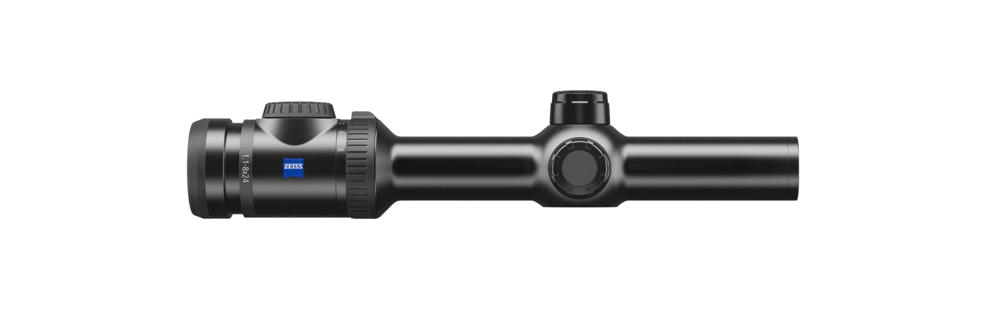 ZEISS V8 1-8x24 Riflescope with Illuminated Plex Reticle (#60) - Capped Turrets - .33 MOA - Fixed Parallax