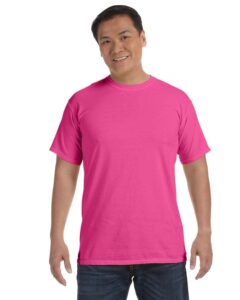 comfort colors men's adult short sleeve tee, style 1717, raspberry, x-large