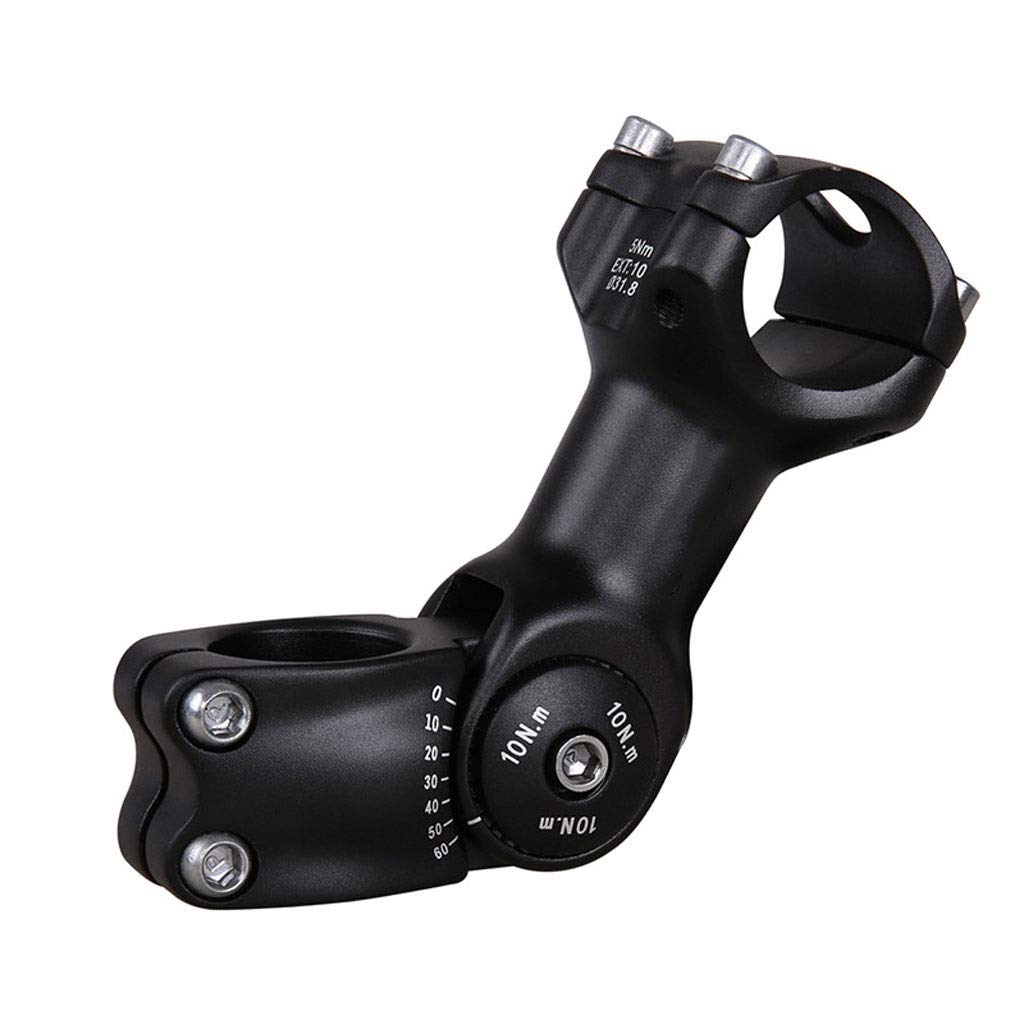 LYYCX 25.4mm / 31.8mm Road Bike Handlebar Stem 28.6mm Aluminum Alloy 0-60 Degree Adjustable Black 90mm / 110mm (Size : 25.4x90MM)