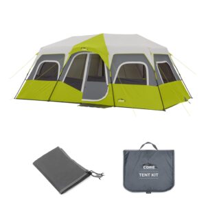 core 12 person instant cabin tent with included footprint and tent kit