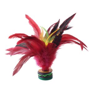 altsuceser 4 pcs colorful kick shuttlecock chinese jianzi, feathers chinese shuttlecock foot sports outdoor toy game multicolor