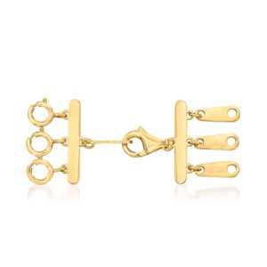 rs pure by ross-simons italian 14kt yellow gold layering clasp