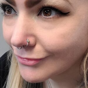 Luxe Modz Hypoallergenic Nose Rings 20G 316l Surgical Steel Septum Jewelry Bumble Bee Design Nose Hoop Ring Body Piercing Gold W/Black