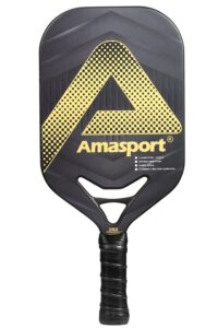 matrix pickleball paddle explore 002 - graphite textured surface - diamond cutting air dynamic throat pickleball elongated rackets with large sweet spot, more power & reach