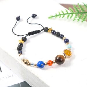 YANCHUN Pulsera Arus 7 Chakras Original,Healing Stone Bracelet Chakra Bracelets for Women 7 Chakra Bracelet with Real Stones Yoga Balance Energy Volcanic Stones Bracelet Jewelry Gifts