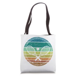 tennis player racquet ball retro vintage racket lawn tennis tote bag