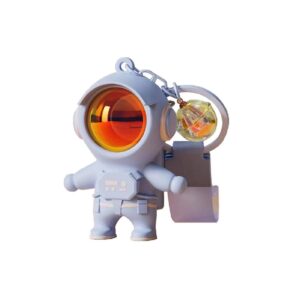 vlmazlm rainbow astronaut keychain, purple, flashlight keychain for women and men, cute keychain for backpacks, wallet, car keys, unique gift