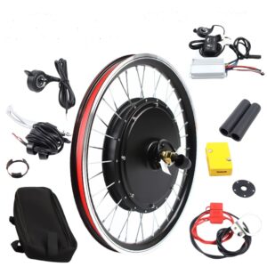 tqshoop 20" front wheel hub e-bike conversion kit, 48v 1000w e-bike brushless and gearless hub motor kit