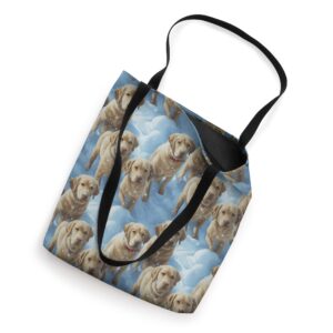 Cute Yellow Labrador Enchanted Winter Forrest Snow Tote Bag