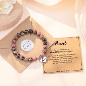 DiRikiss Mothers Day Gifts for Aunt from Niece Best Aunt Ever Gifts Birthday Christmas Valentines' Day Gifts for Aunt Auntie Bracelet