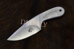 dkonly-blades usa: 6.3" custom designed hand-forged d2 steel hunting blank blade/skinner knife (i1x) (handle style: flower)