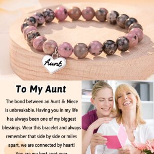 DiRikiss Mothers Day Gifts for Aunt from Niece Best Aunt Ever Gifts Birthday Christmas Valentines' Day Gifts for Aunt Auntie Bracelet