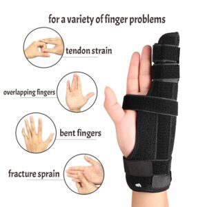 PENINSULA LOVE Boxer Finger Splint Pinky Finger Splint Hand Brace Boxer Fracture Splint 4th 5th Metacarpal Splint Support for Trigger Finger, Arthritis, Fracture, Broken Ring,Tendonitis