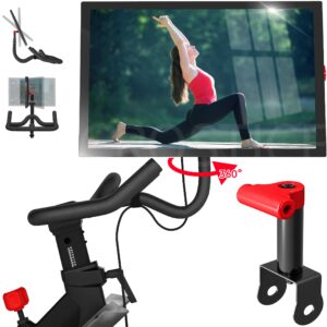 crostice swivel mount compatible with peloton bike og, pivot for off-bike workout, 360° movement swivel adapter, swivel screen attachment, easy & sturdy swivel, hard steel support, red