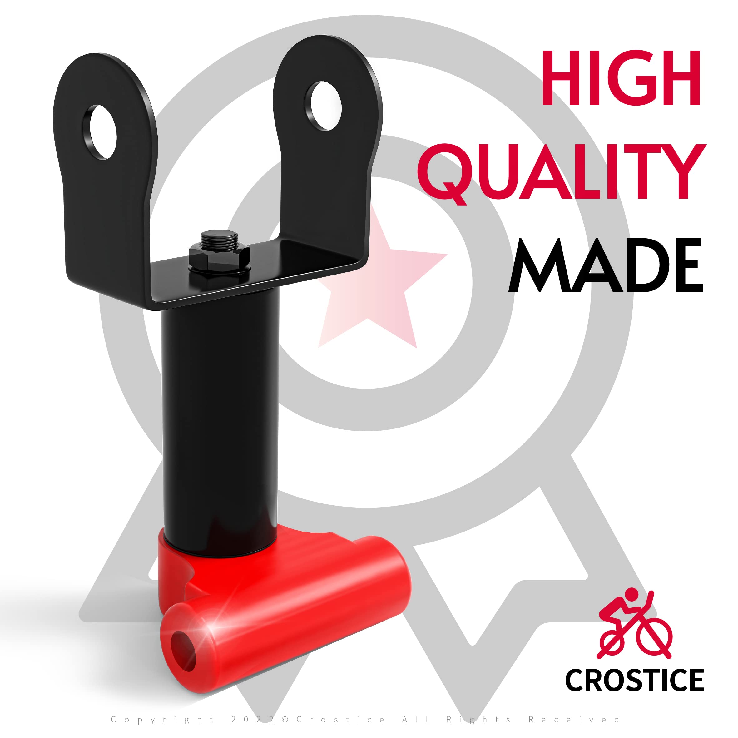 Crostice Swivel Mount Compatible with Peloton Bike OG, Pivot for Off-Bike Workout, 360° Movement Swivel Adapter, Swivel Screen Attachment, Easy & Sturdy Swivel, Hard Steel Support, Red