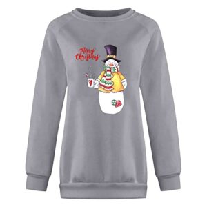 JJHAEVDY Women's Ugly Christmas Crewneck Sweatshirt Novelty 3D Graphic Long Sleeve Sweater Shirt