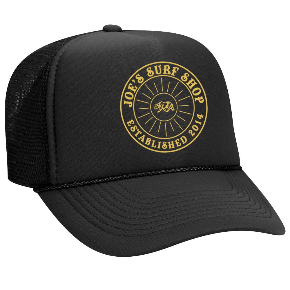 JOES SURF SHOP Sun Foam Snapback Trucker Hat-Black/Sun