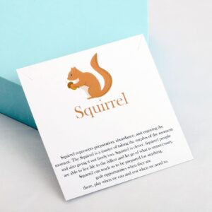 UJIMS Squirrel Gift Squirrel Lover Bracelet with Inspirational Message Card Animal Lover Gift for Women Best Friend (Squirrel Bracelet Card)