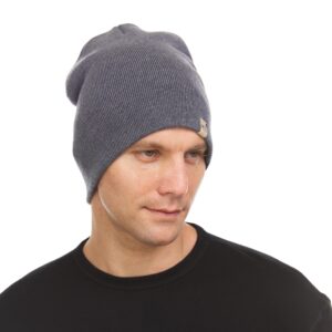 Minus33 Expedition Knit Beanie - 100% Merino Wool - Heavyweight Winter Hat - Charcoal Gray