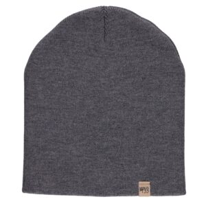 minus33 expedition knit beanie - 100% merino wool - heavyweight winter hat - charcoal gray