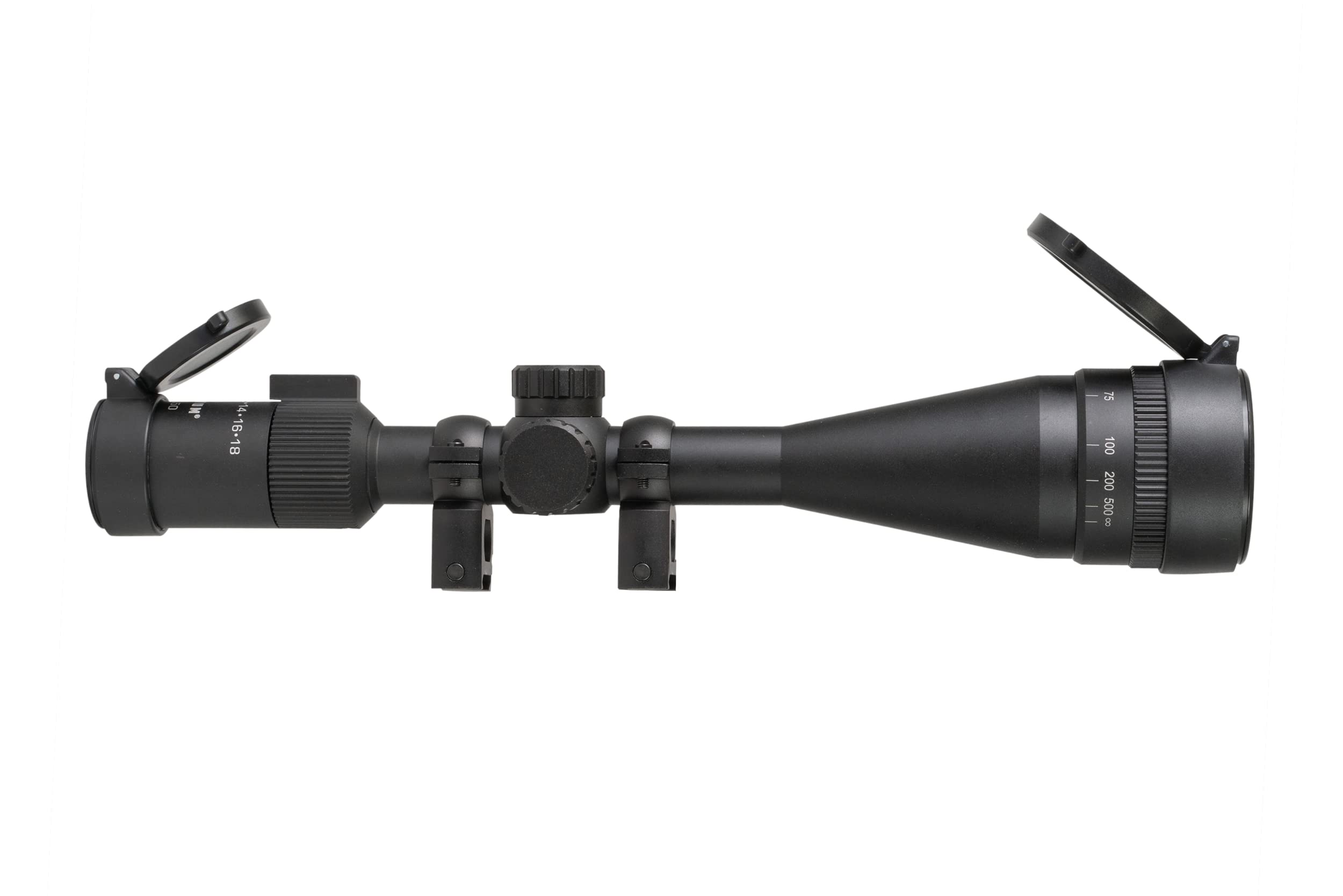 Monstrum Guardian 6-18x50 AO Rifle Scope with Parallax Adjustment | Black | Monstrum Rifle Scope Level Bubble | 1 inch Diameter | Bundle