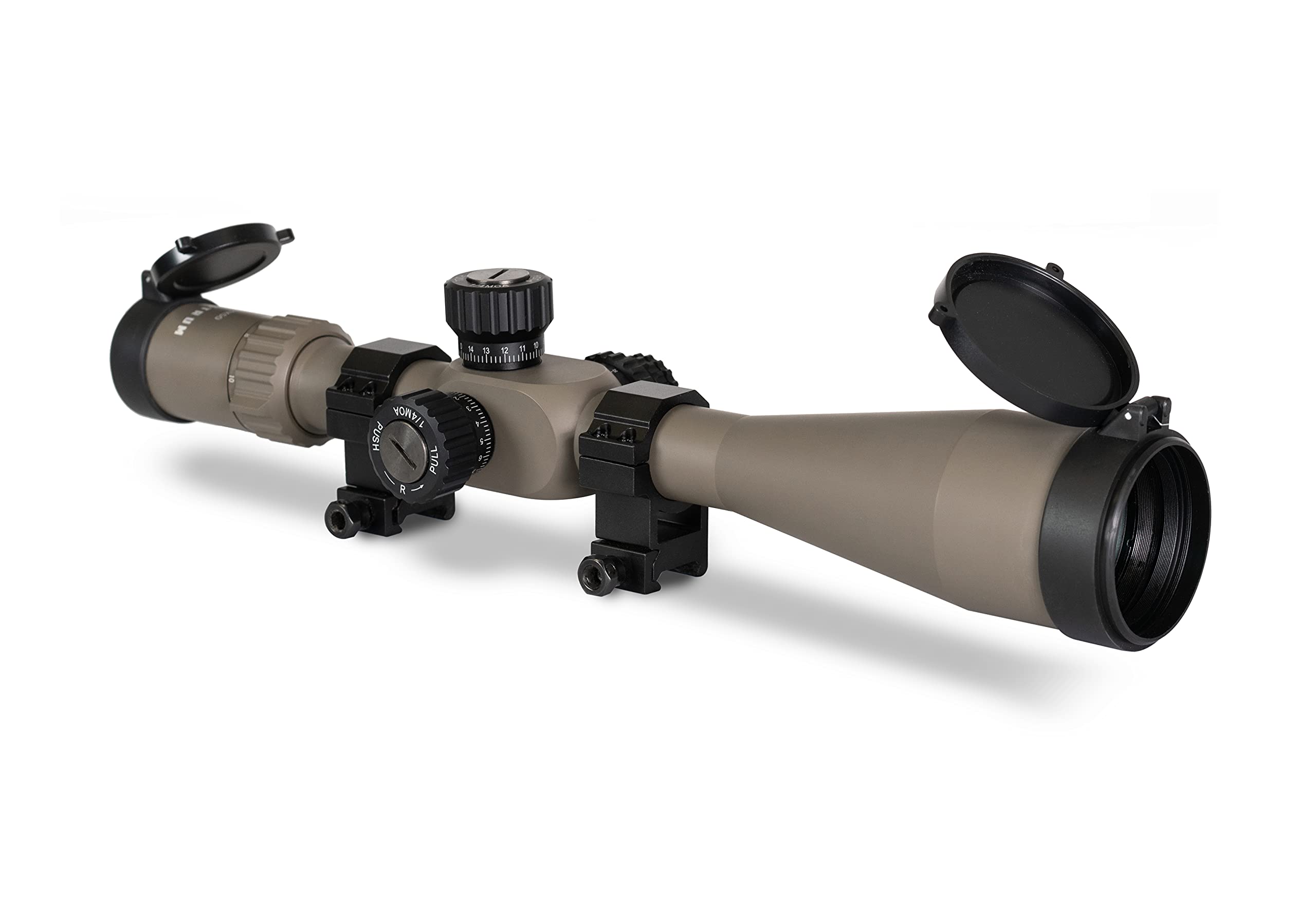 Monstrum G3 6-24x50 FFP Rifle Scope | Flat Dark Earth | Monstrum Rifle Scope Level Bubble | 30 mm Diameter | Bundle