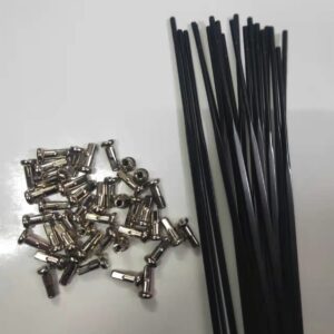 20 Pcs Straight Head Straight Pull Flat Spokes Mountain Bike Road Bike Flat Strip (Color : 278mm)