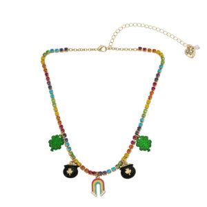 betsey lucky charm tennis necklace