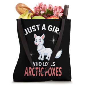 Just A Girl Who Loves Arctic Foxes I Kids I Girl Fox Tote Bag