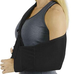 arm sling for shoulder injury by support brace for women and men, wrist and elbow surgery with adjustable padded arm support straps postoperation recovery belt