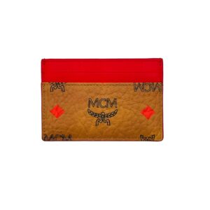 MCM Women's Brown Spectrum Diamond Rainbow Logo Visetos Card Holder