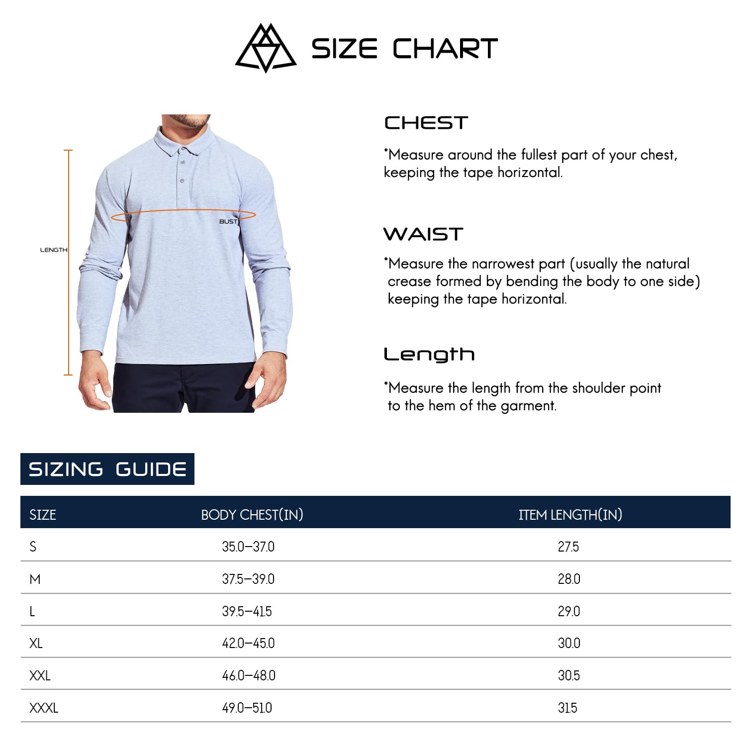 Haimont Polo Shirts for Men Long Sleeve Collared Golf Tshirts, Regular Fit, Heather Grey, L