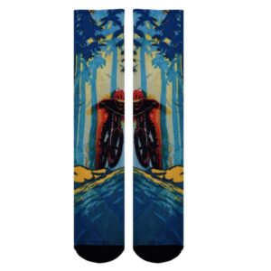 Sierra Socks Forest Biker Pattern Unisex Socks - L-Men Shoe Size (10-13) / Buy 1 pr.