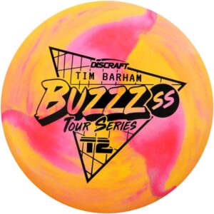 discraft limited edition 2022 tour series tim barham swirl esp buzzz ss midrange golf disc - colors will vary