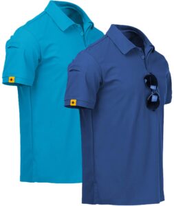 v valanch short sleeve polo shirts for men 2 pack summer shirt moisture wicking golf polo tennis shirt