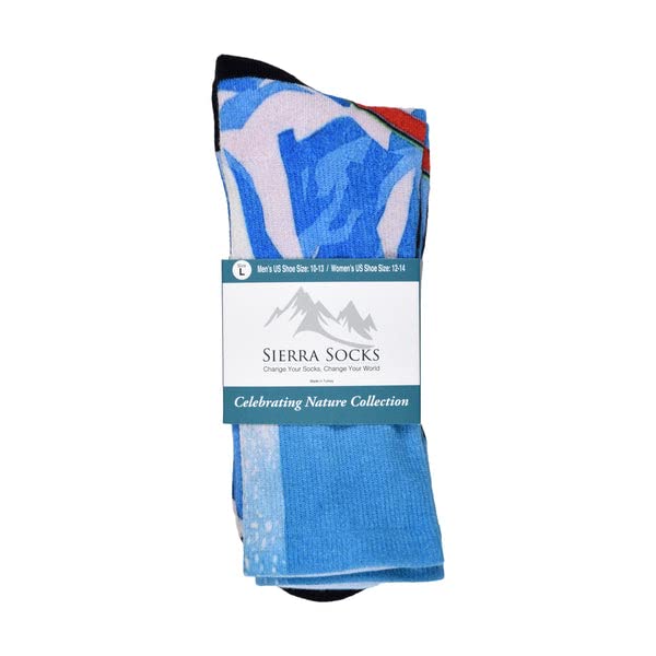 Sierra Socks Slippery Slopes Pattern Unisex Socks - L-Men Shoe Size (10-13) / Buy 1 pr.