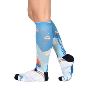 sierra socks steep slopes pattern unisex socks - l-men shoe size (10-13) / buy 1 pr.