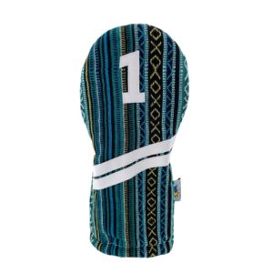 peacock woven ace style driver golf club headcover by sunfish