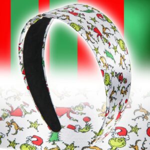 Dr. Seuss How The Grinch Stole Christmas Allover Character Design Headband For Women and Girls