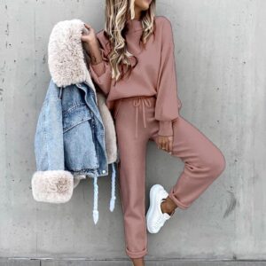 Womens Oversized Sweatsuits Batwing Sleeve Lounge Sets Casual Top and Pants 2 Pcs Outfits Sweatshirts Sweatpants with Pockets