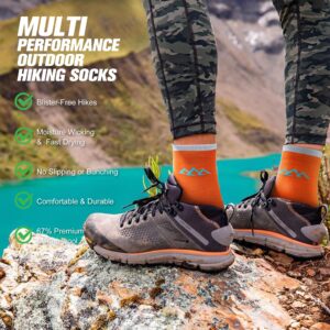 innotree 3 Pack Women's Merino Wool Hiking Socks, Half Cushioned Hiking Thermal Socks Moisture Wicking Micro Crew Socks