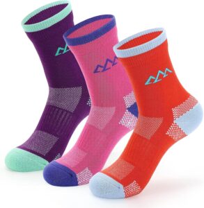 innotree 3 pack women's merino wool hiking socks, half cushioned hiking thermal socks moisture wicking micro crew socks