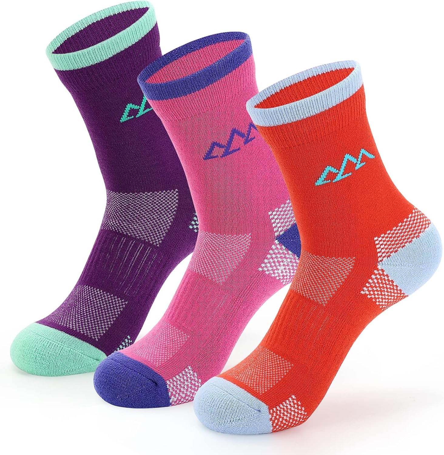 innotree 3 Pack Women's Merino Wool Hiking Socks, Half Cushioned Hiking Thermal Socks Moisture Wicking Micro Crew Socks