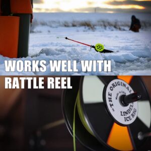 SF Rattle Reel Line for Ice Fishing Rattle Reels Tip-Up 100FT 35LB Sink Fluo Green