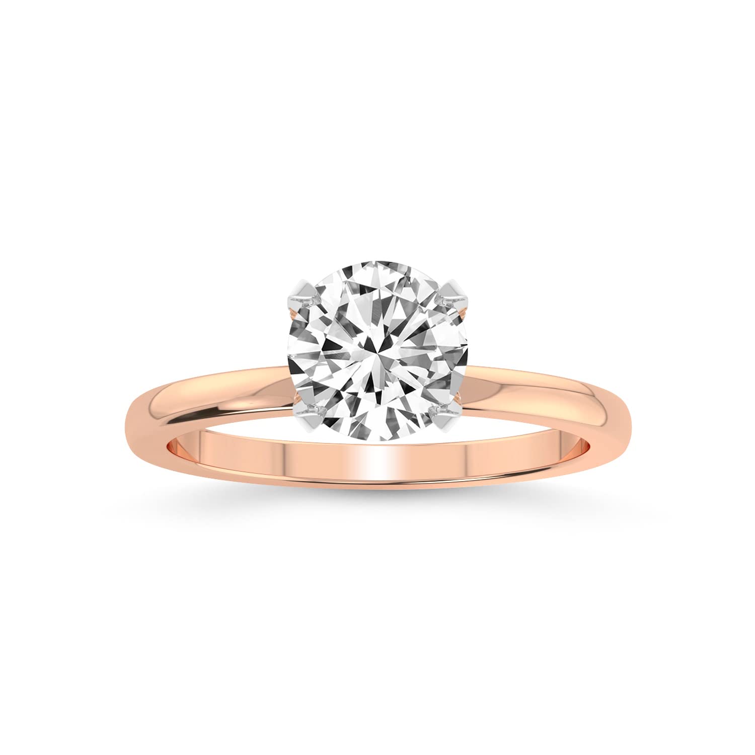 2 Carat | IGI Certified Round Shape Lab Grown Diamond Engagement Ring | 14K Or 18K in White, Yellow Or Rose Gold | Lyla Hidden Accents Solitaire Diamond Engagement Ring | FG-VS1-VS2 Quality Friendly Diamonds