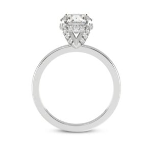 2 Carat | IGI Certified Round Shape Lab Grown Diamond Engagement Ring | 14K Or 18K in White, Yellow Or Rose Gold | Lyla Hidden Accents Solitaire Diamond Engagement Ring | FG-VS1-VS2 Quality Friendly Diamonds