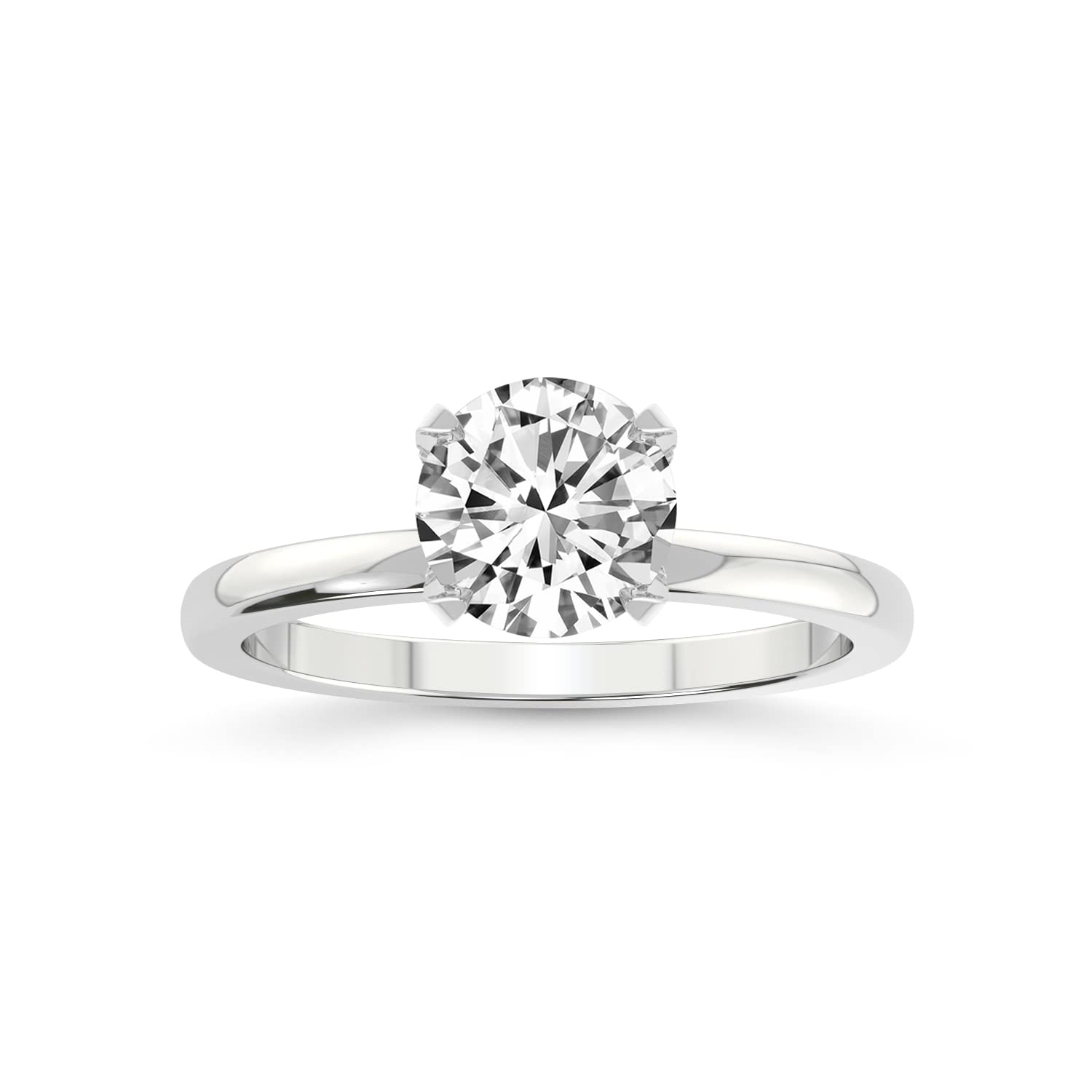 2 Carat | IGI Certified Round Shape Lab Grown Diamond Engagement Ring | 14K Or 18K in White, Yellow Or Rose Gold | Lyla Hidden Accents Solitaire Diamond Engagement Ring | FG-VS1-VS2 Quality Friendly Diamonds