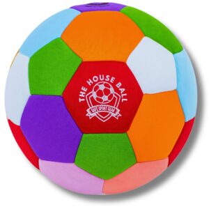 the house ball - the original soft and safe indoor soccer ball size 4 - created for inside your home and yard - fun soccer gift - won't scuff your walls and is quiet - perfect kids soccer ball