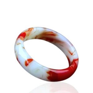 natural gobi chicken blood jade bangle, protection gemstone brings good luck and fortune, crystal bracelet, jewelry accessories (red, 64-66mm)